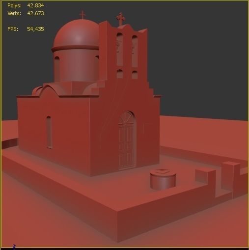 Greek church 3D model | CGTrader