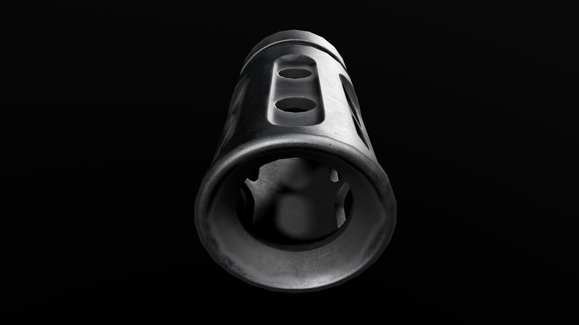 3D model TAA FTS Series Titanium PCC Hybrid Muzzle Brake VR / AR / low ...