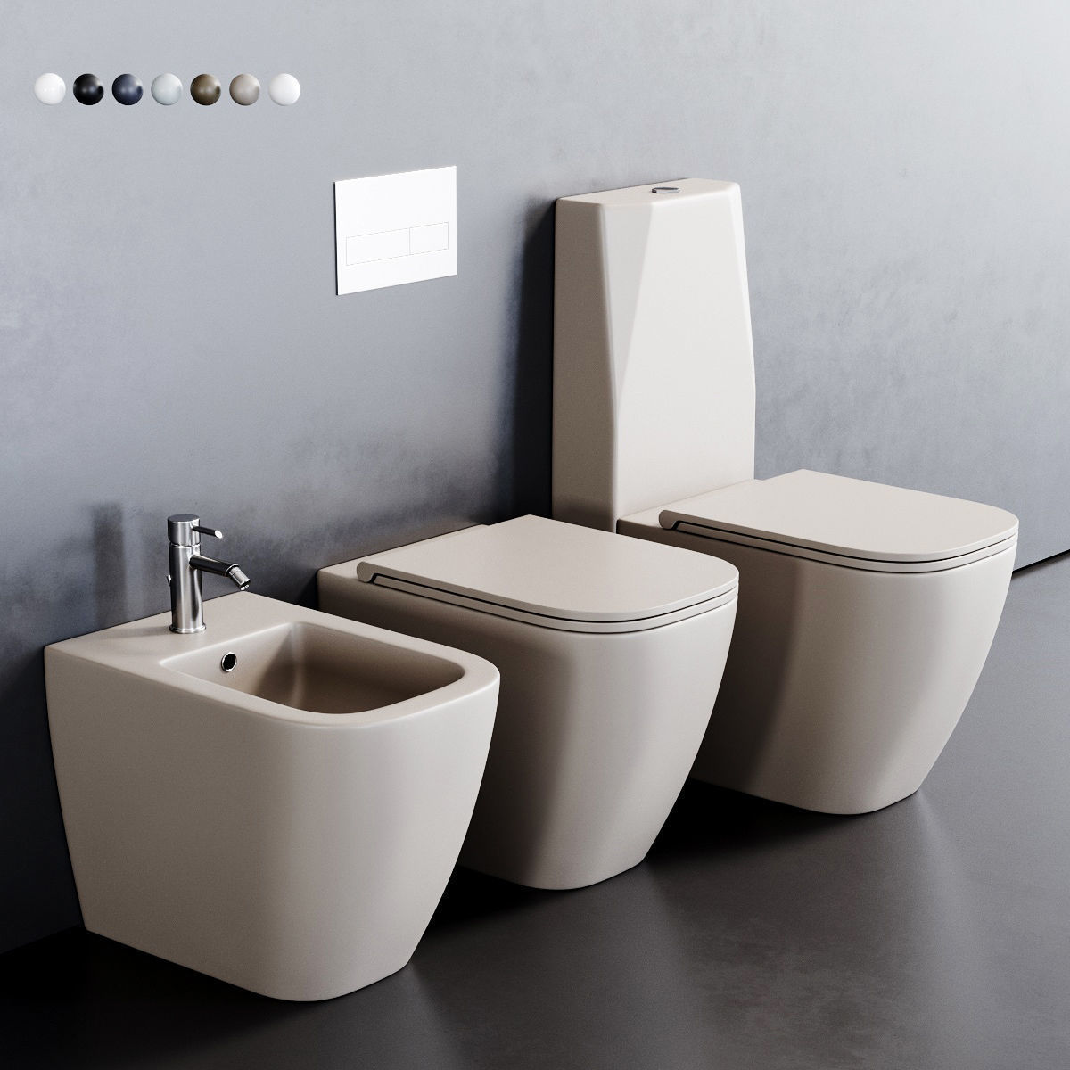 3D asset Esedra by SDR Ceramiche Quadra WC | CGTrader