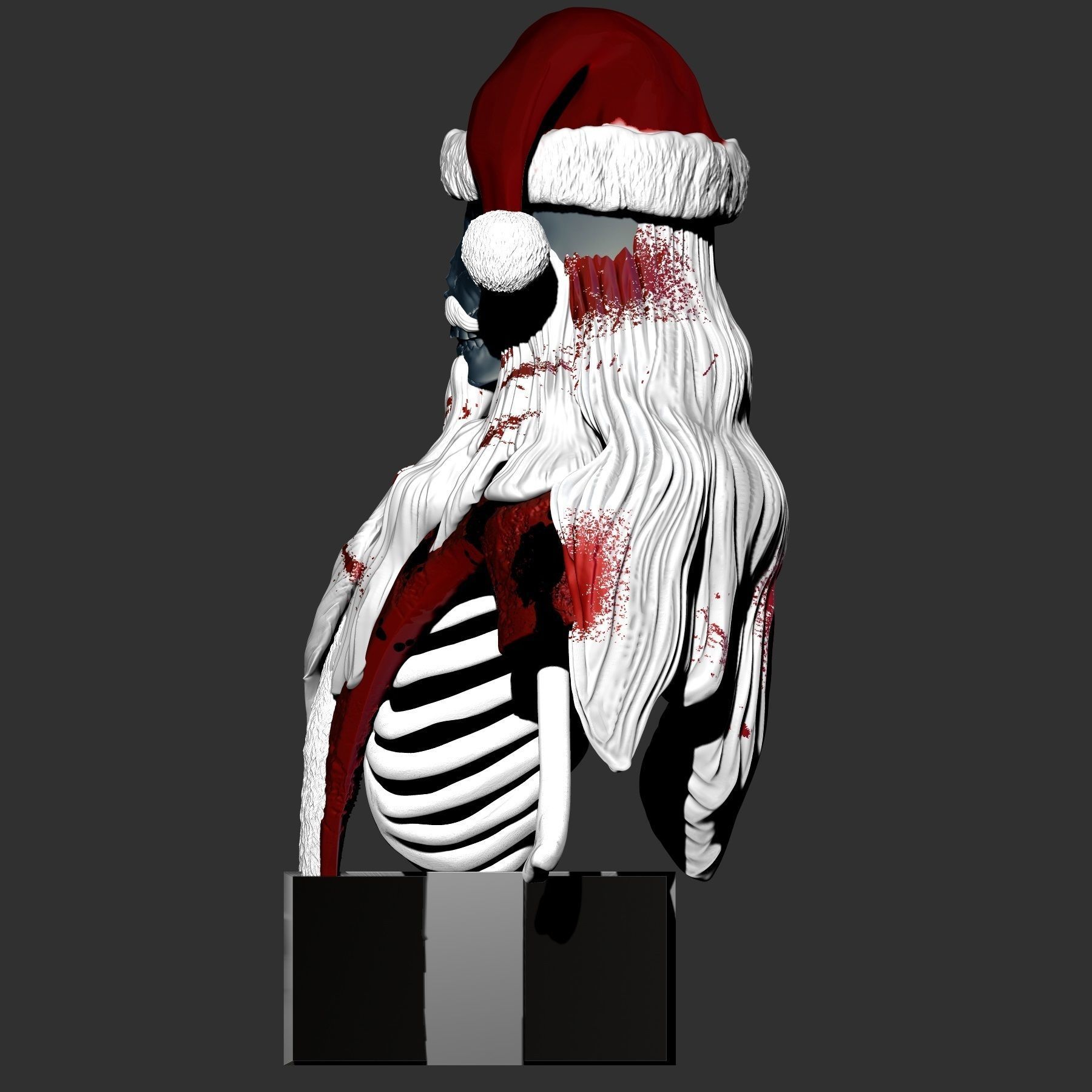 Zombie Claus 3D model 3D printable | CGTrader