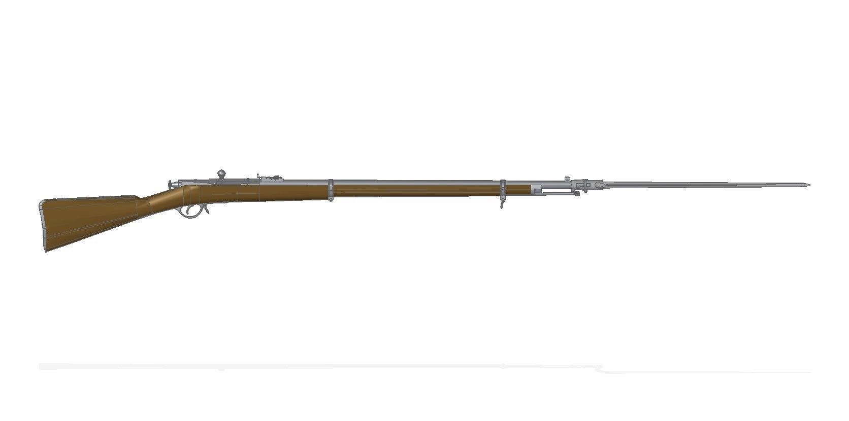 Berdan rifle No2 3D model | CGTrader