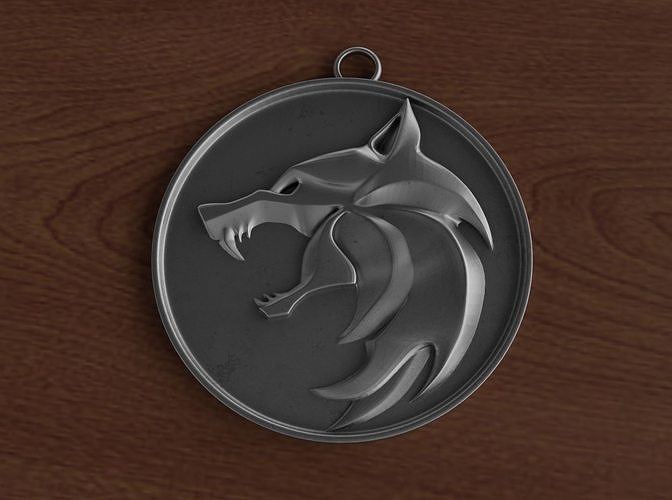 The Witcher medallion 3D model 3D printable | CGTrader