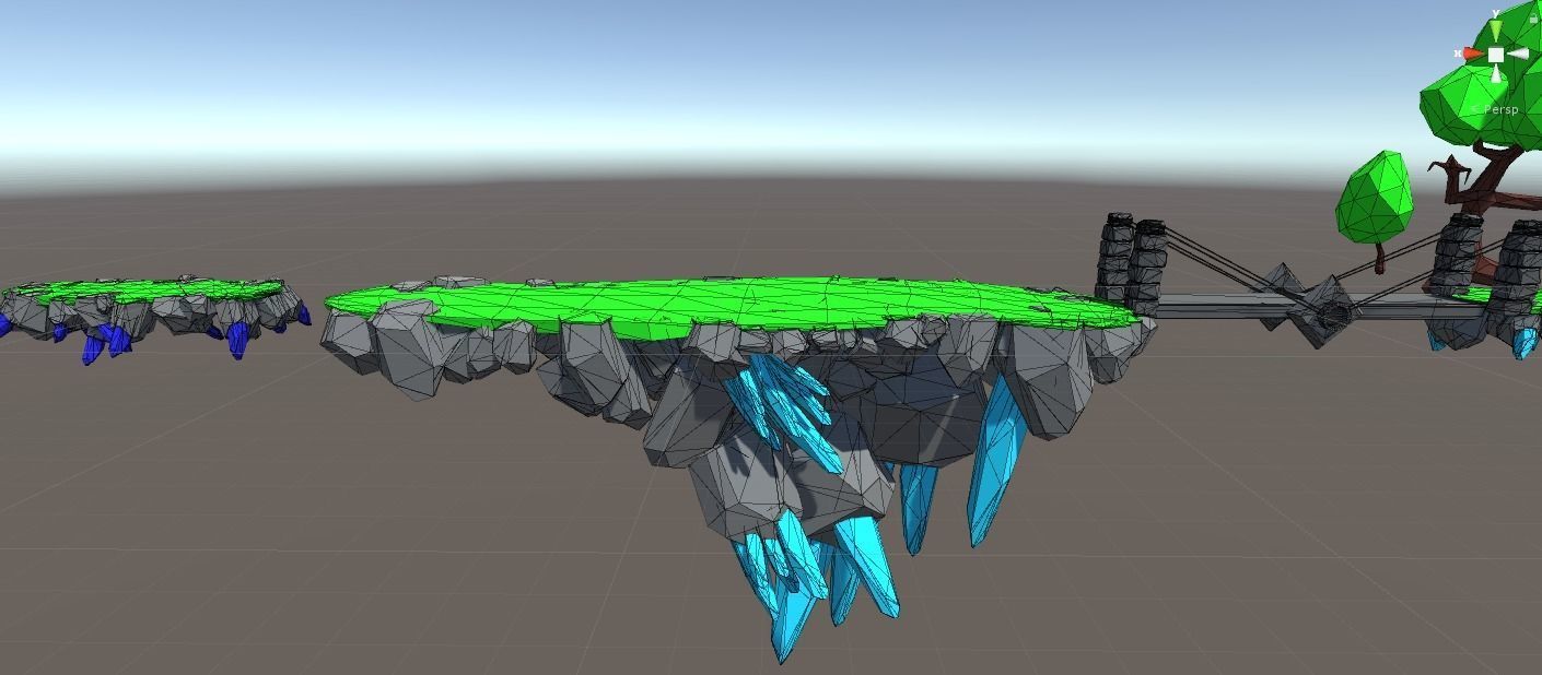 3D model LowPoly Sky Island VR / AR / low-poly | CGTrader