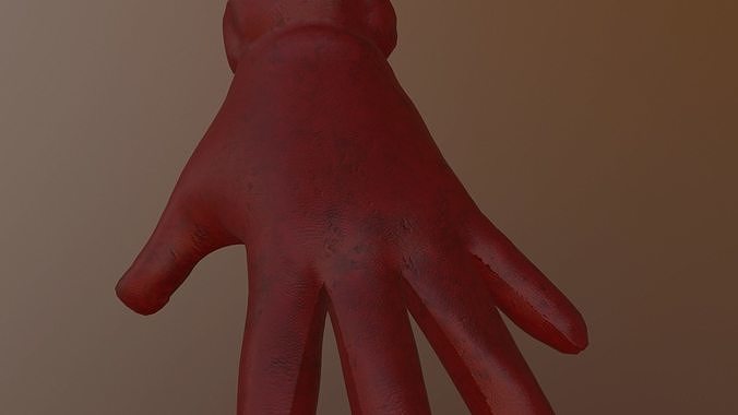 Red gloves 3D model | CGTrader