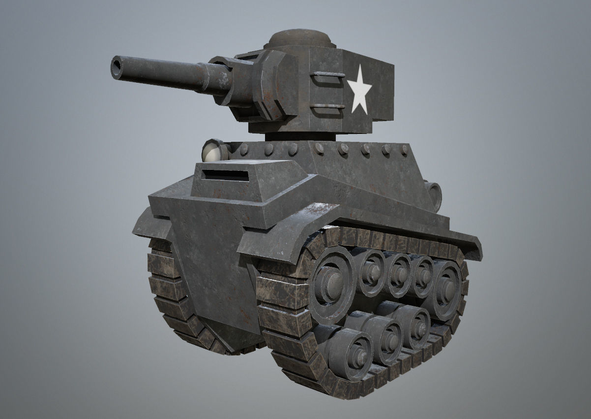 Tanks Package of 4 Stylized Tanks Low Poly Game Ready 3D Model ...