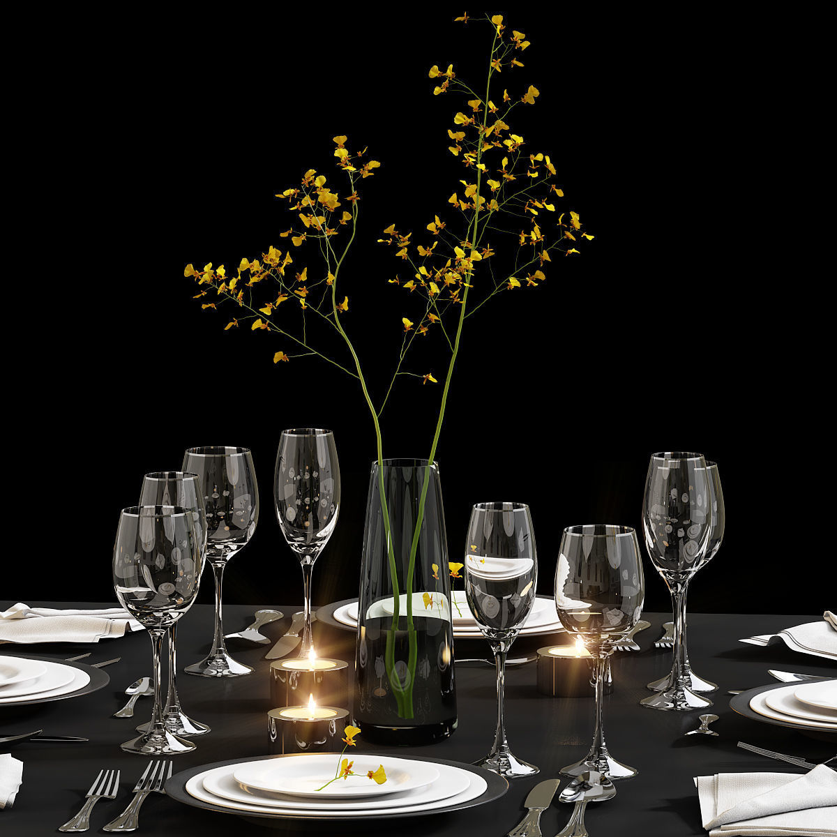 Table setting 19 3D model | CGTrader