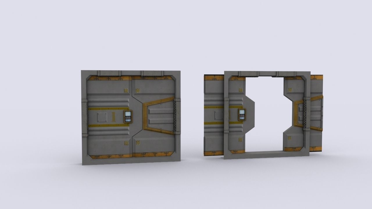 sci fi door free VR / AR / low-poly 3D model | CGTrader