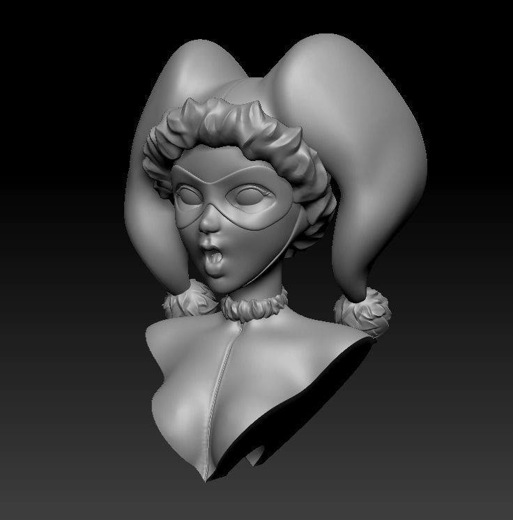 Xmas Harley Quinn Bust 3d Model 3d Printable Cgtrader
