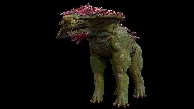 3D model Fantasy titan creature model rigged VR / AR / low-poly rigged ...