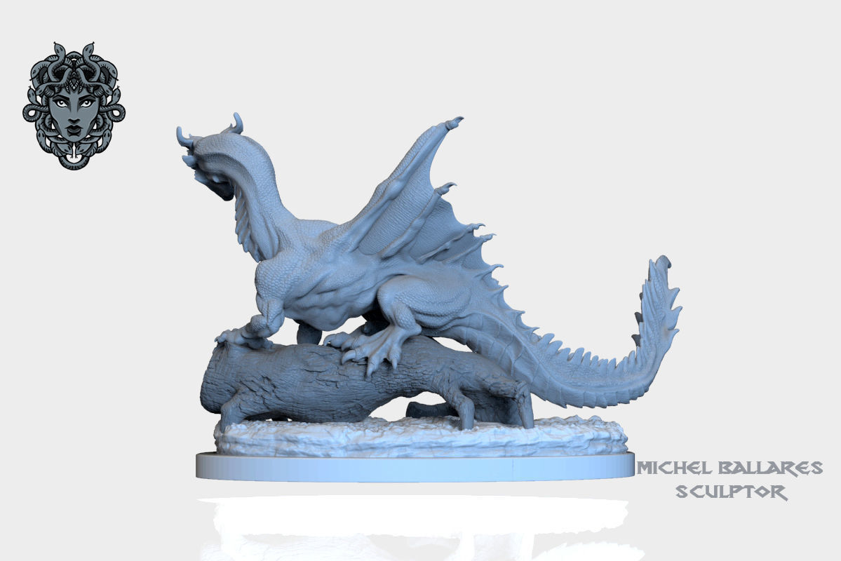 Forest Dragon 3D print model 3D model 3D printable | CGTrader