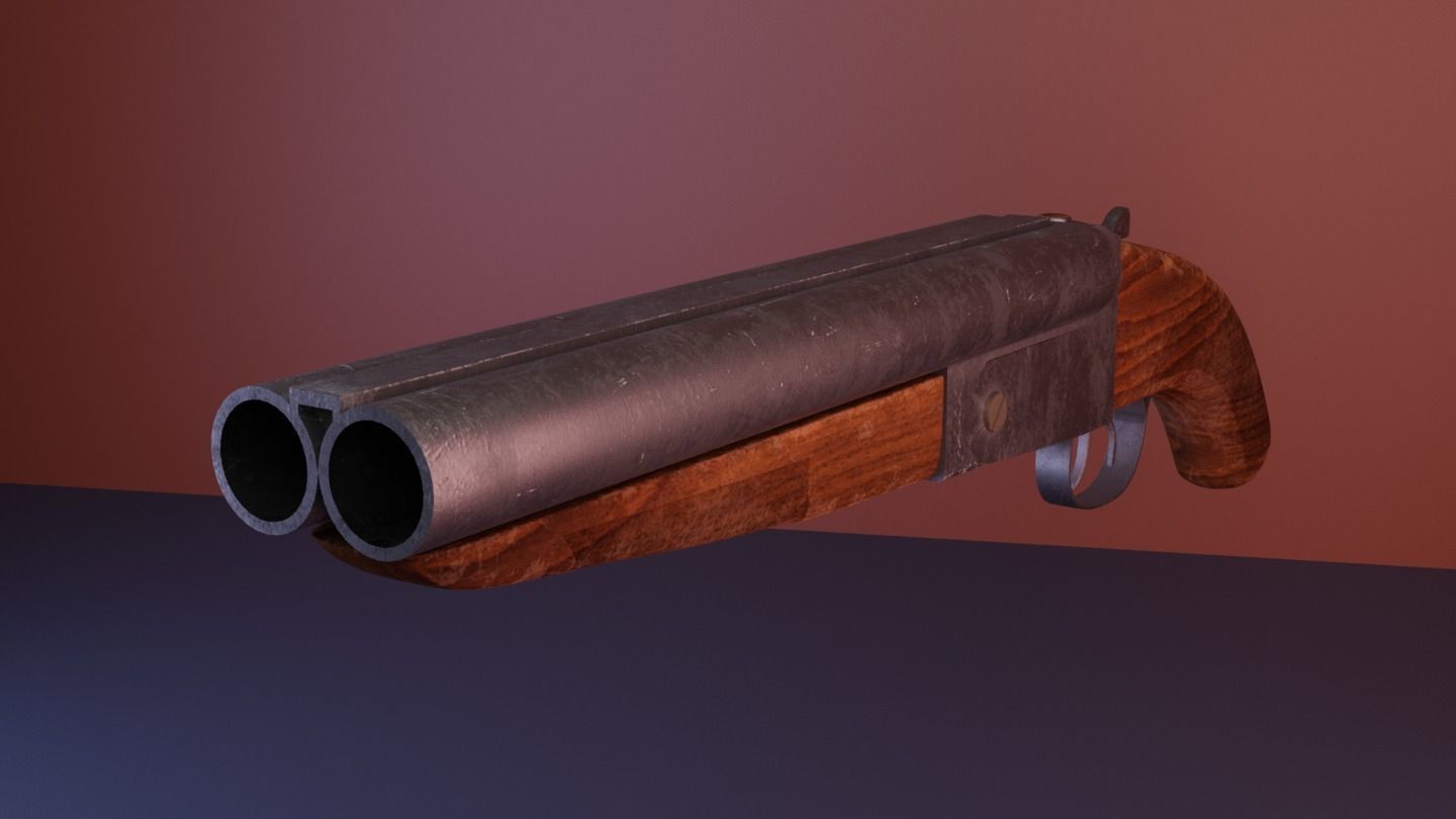 Sawed Off Shotgun free VR / AR / low-poly 3D model rigged | CGTrader