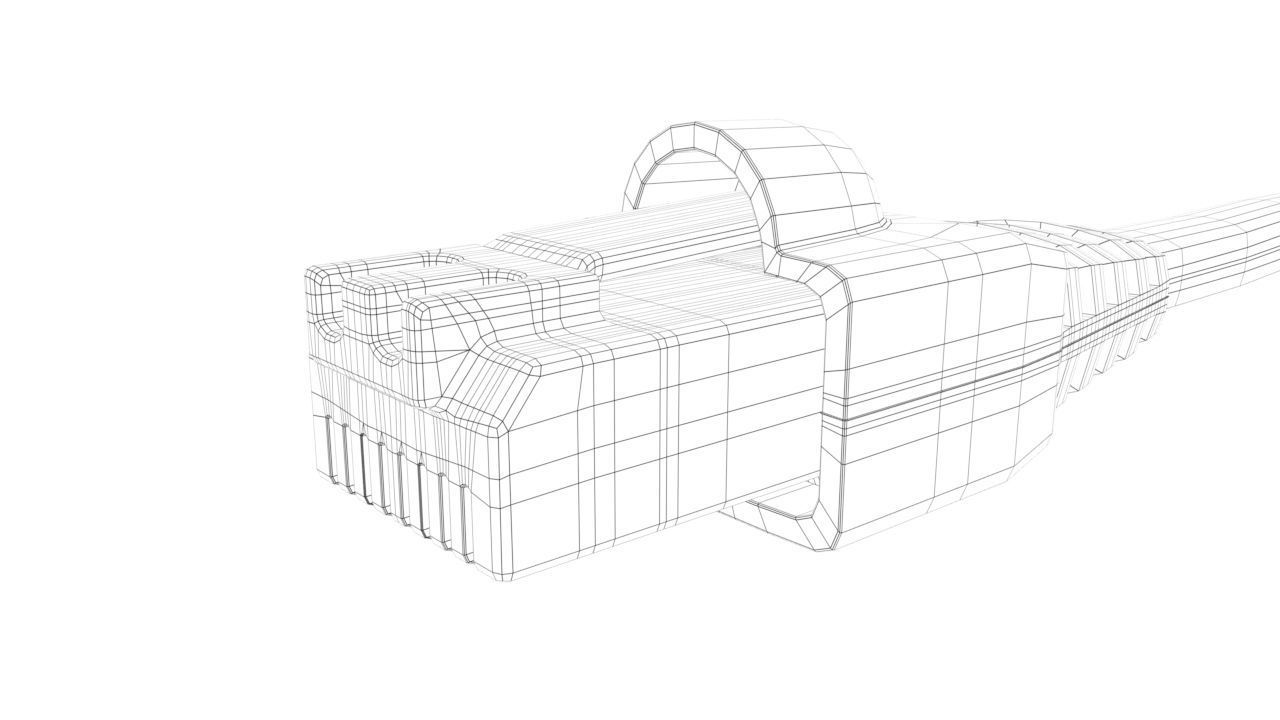 3D RJ45 Ethernet connector 3D model | CGTrader