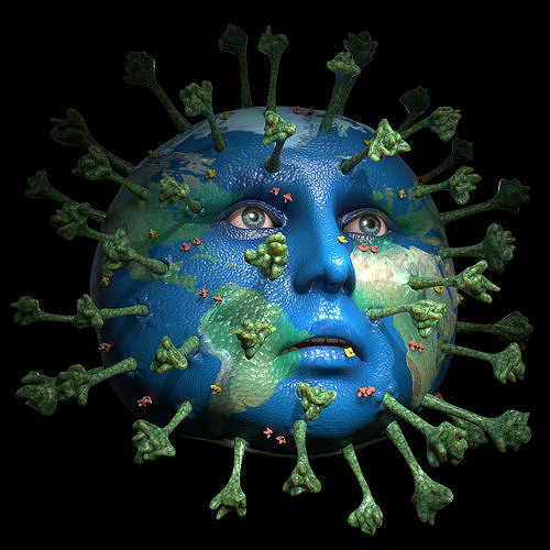 EARTH CORONAVIRUS 3D model | CGTrader