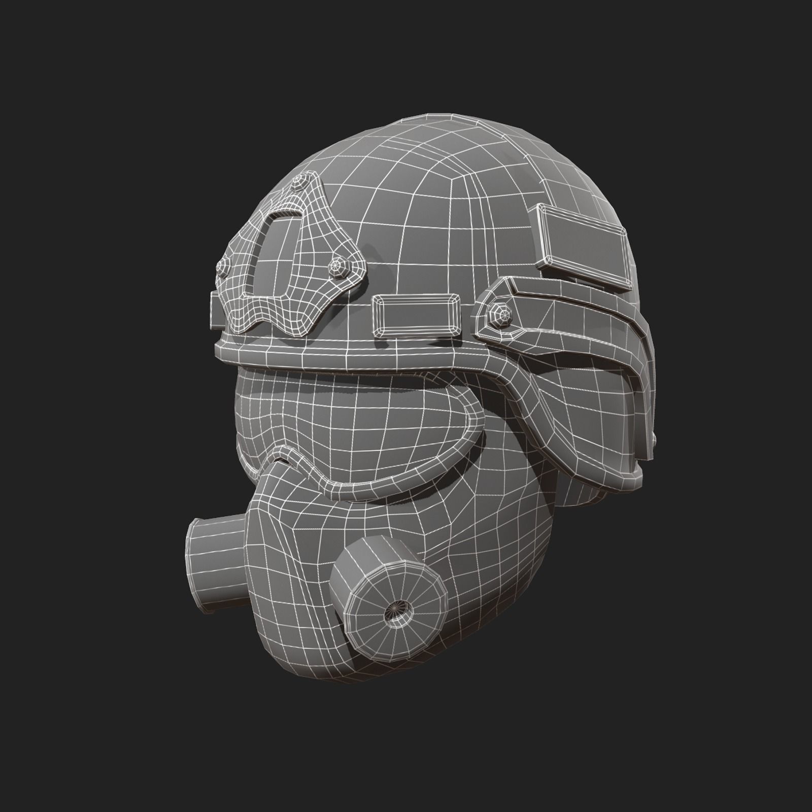 3D model Helmet scifi fantasy pilot military combat soldier armor VR ...