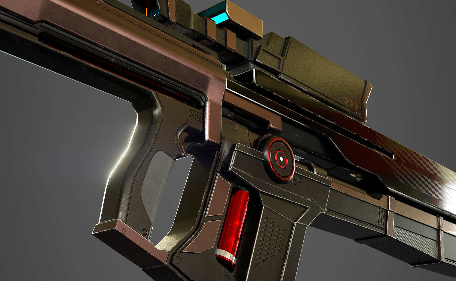 3D model Sci-Fi Weapon Game Assets Optimized Polygon VR / AR / low-poly ...