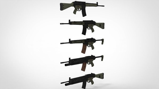 3D model HK 33 Assault Rifle VR / AR / low-poly | CGTrader