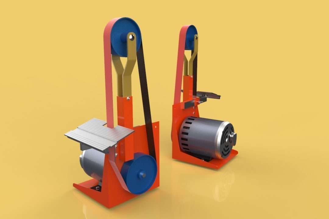 BELT GRINDER SANDER BUFFER EDGE POLISHING MACHINE 3D model | CGTrader