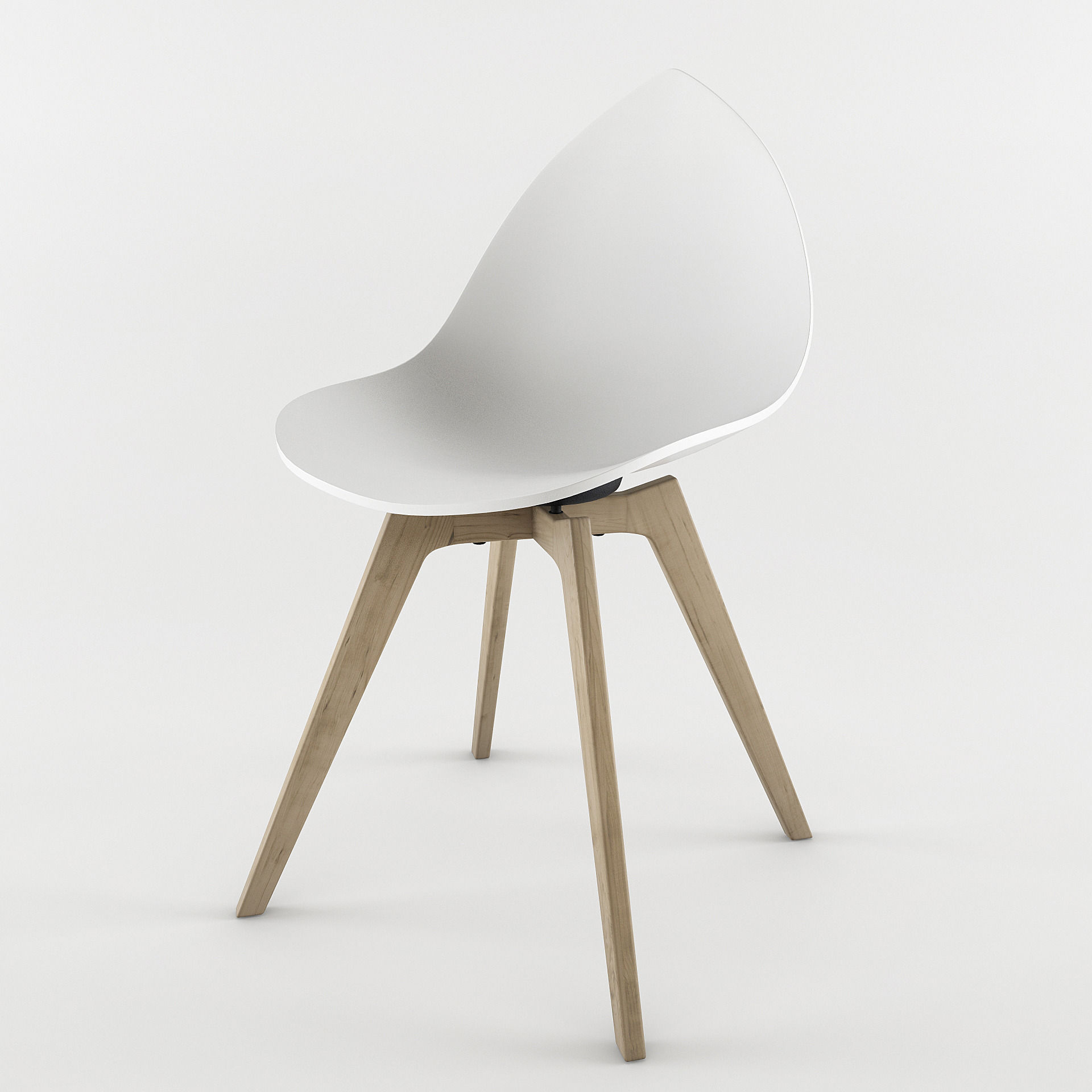 Ottawa Chair by Karim Rashid white seat 3D model | CGTrader
