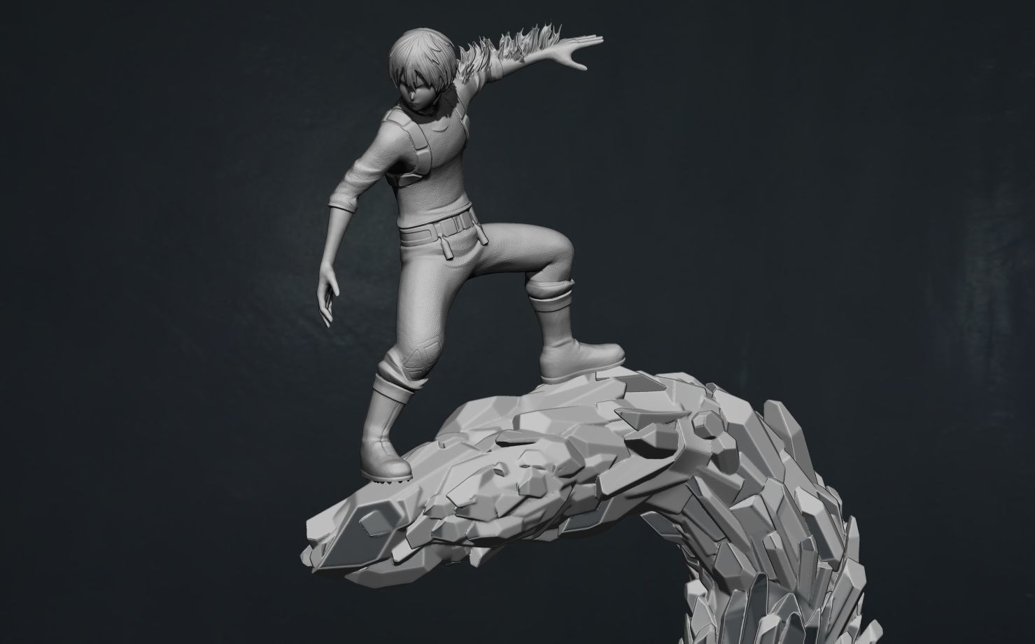 todoroki - my hero academia - mha 3d print statue 3D model 3D printable ...