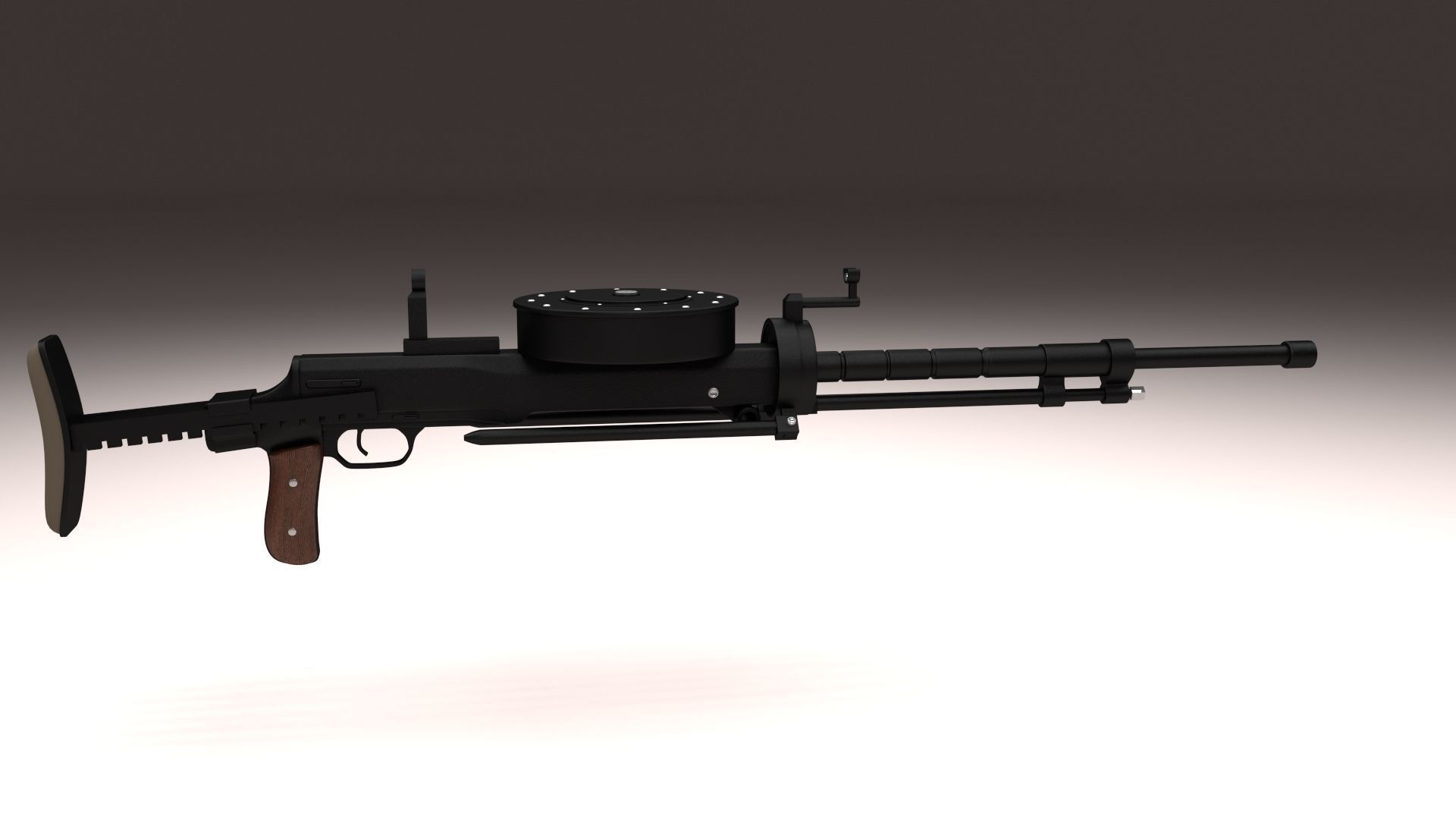 Degtyaryov DT Machine Gun 3D model | CGTrader