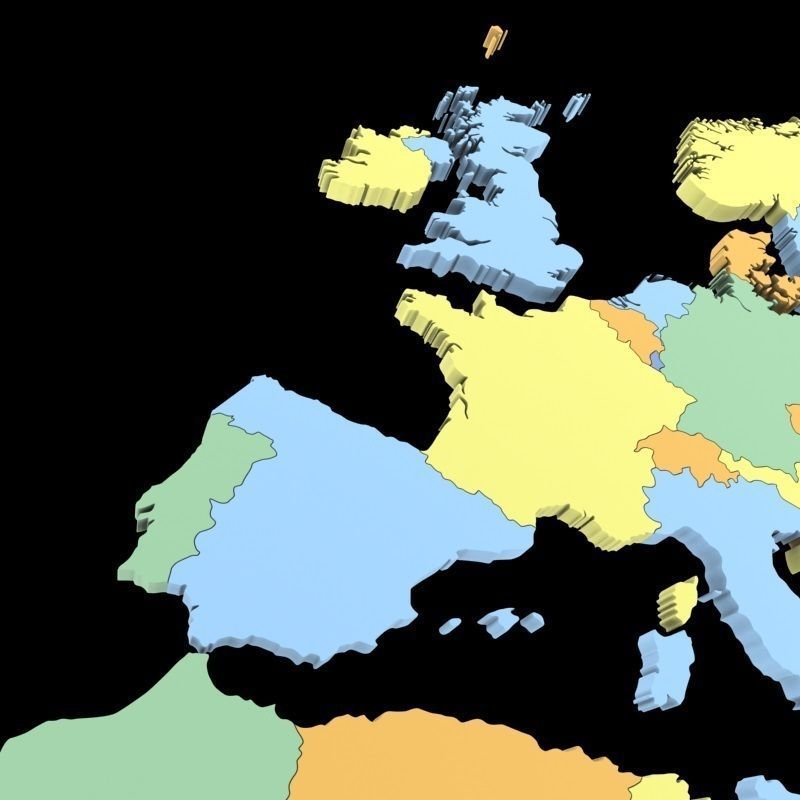 Map of Europe 3D model | CGTrader