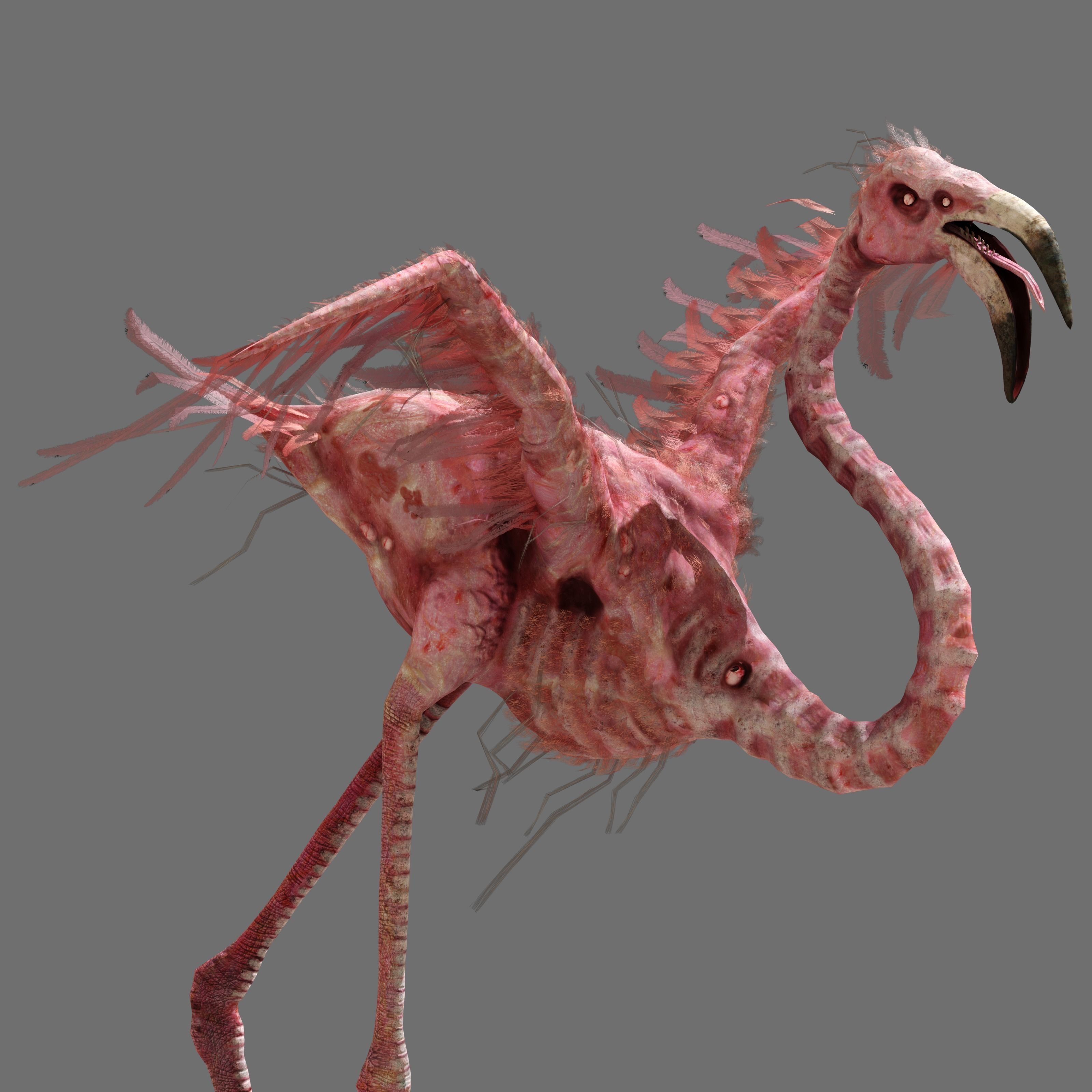 3D model Flamingo Monster VR / AR / low-poly rigged | CGTrader