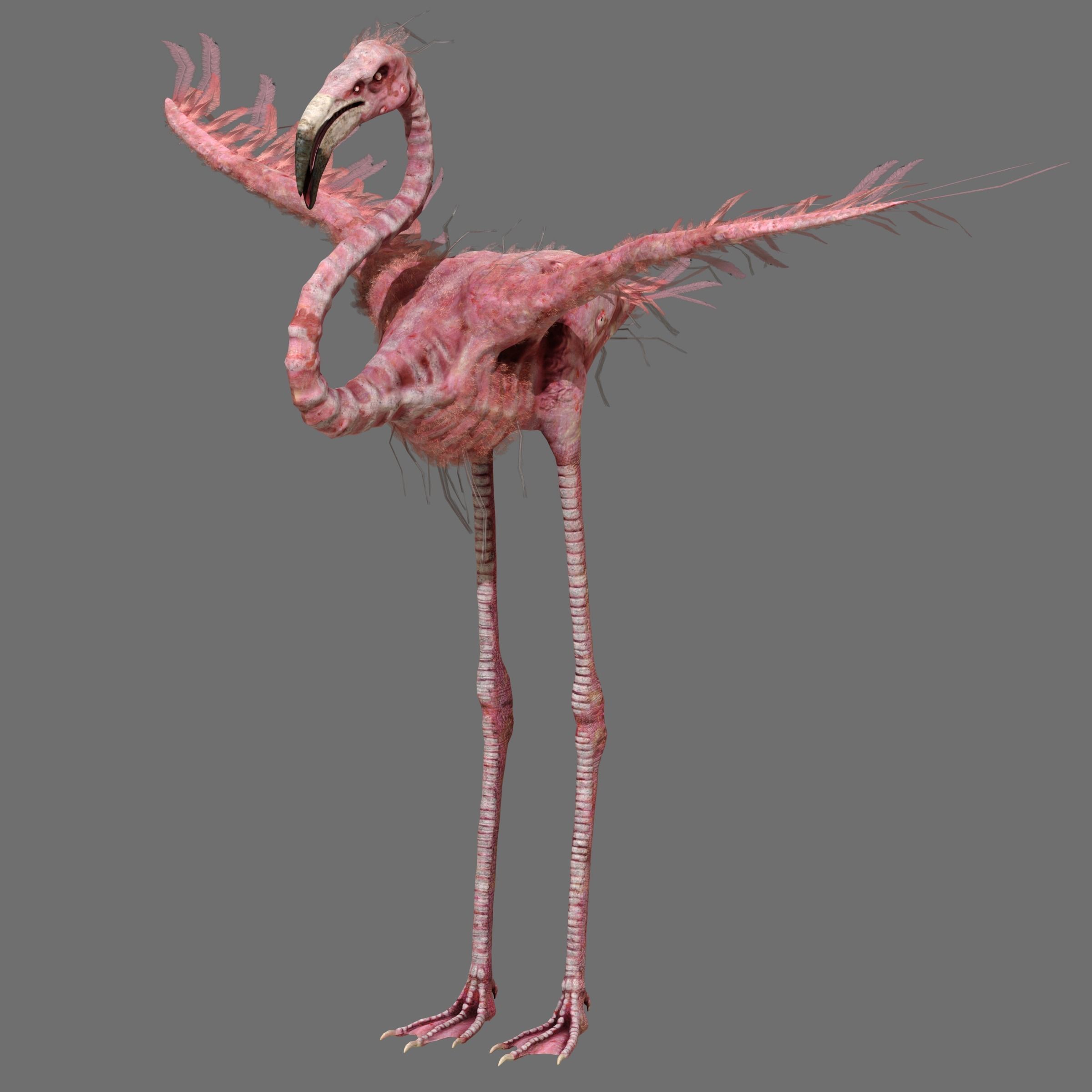 3D model Flamingo Monster VR / AR / low-poly rigged | CGTrader