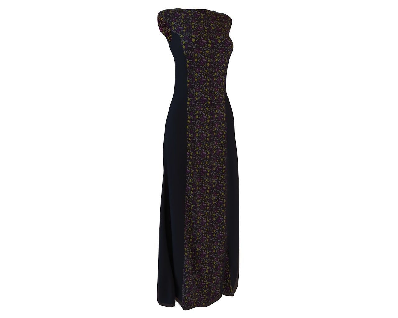 Stylish Designer Women Princess Panel Dress 3D model 3D model | CGTrader