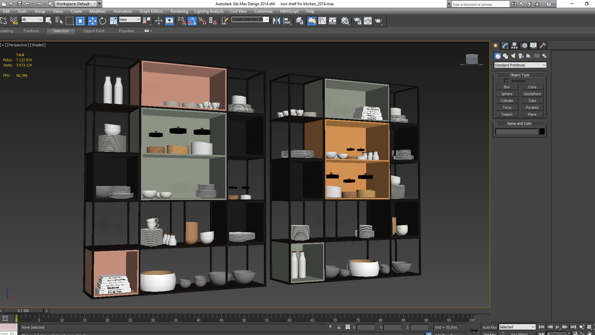 Kitchen shelf 3D model | CGTrader