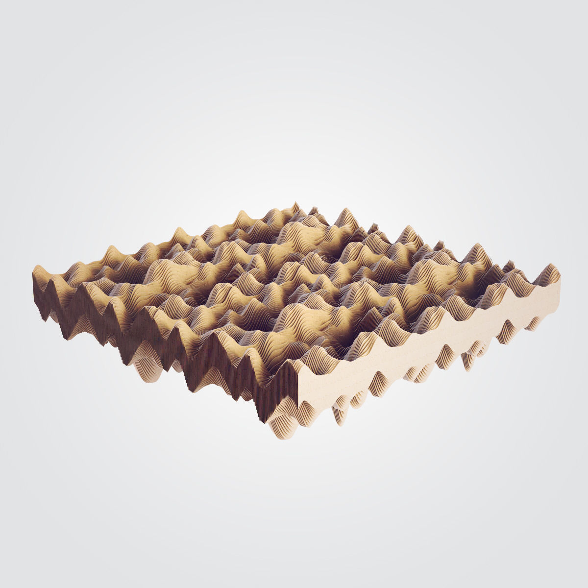 Parametric wood Hall ceiling n2 3D model | CGTrader