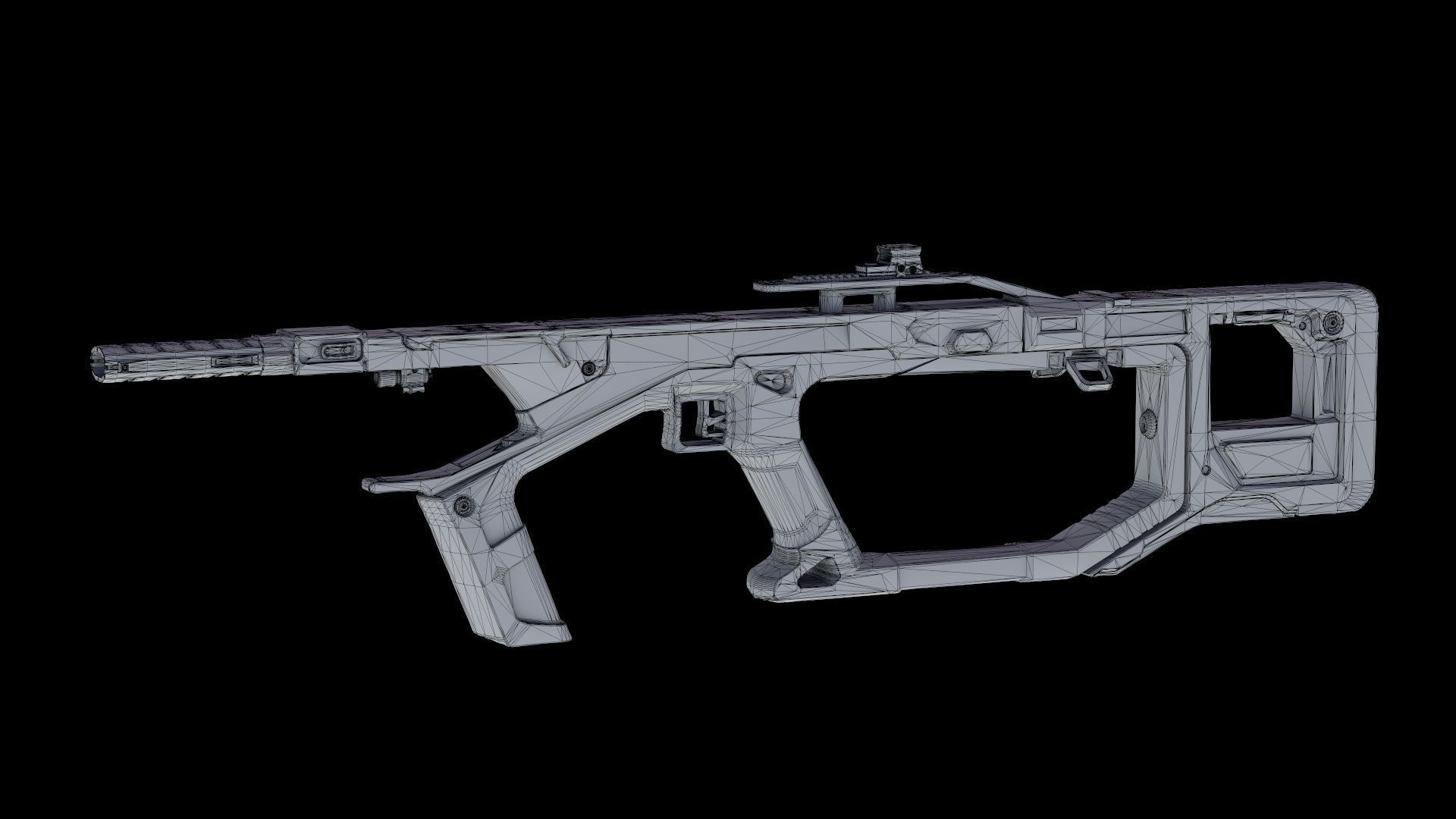 sci-fi gun free 3D model | CGTrader