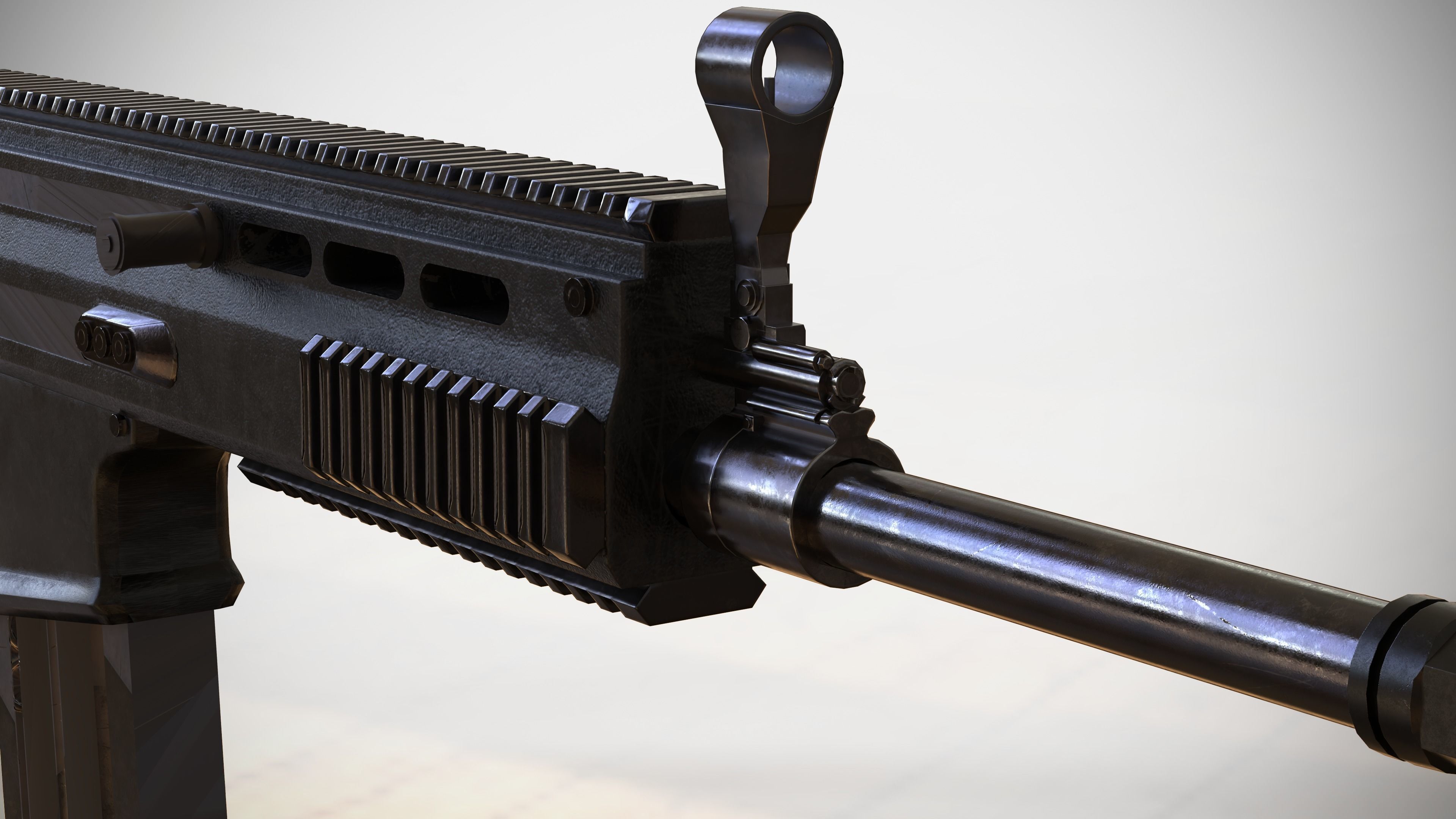 3D model FN SCAR - H - LMG - With Attachments - Highly Detailed - PBR ...
