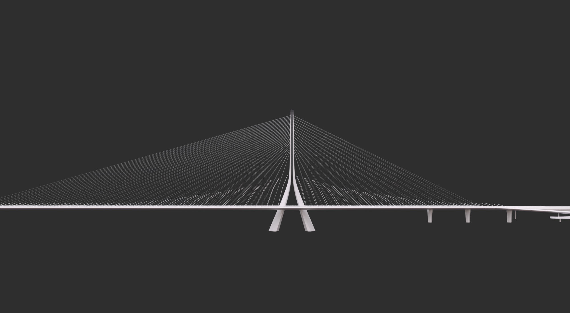Zaha Hadid Architects Danjiang Bridge in Taiwan 3D model | CGTrader