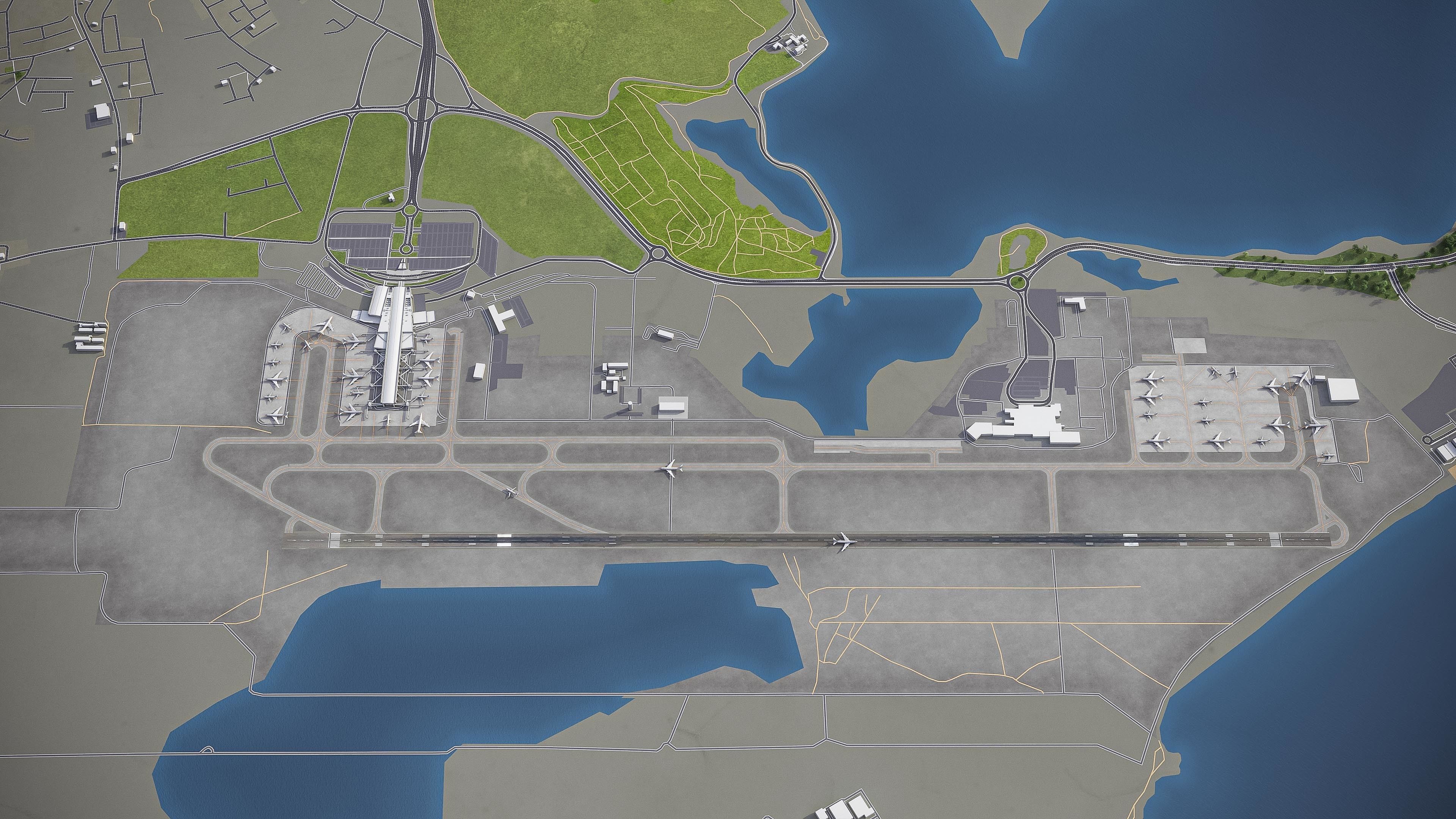 3D model Larnaca International Airport - LCA VR / AR / low-poly | CGTrader