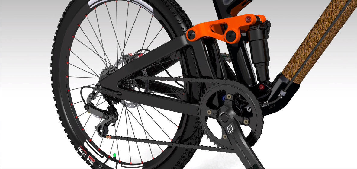 Frame MTB Full Suspension 3D model | CGTrader