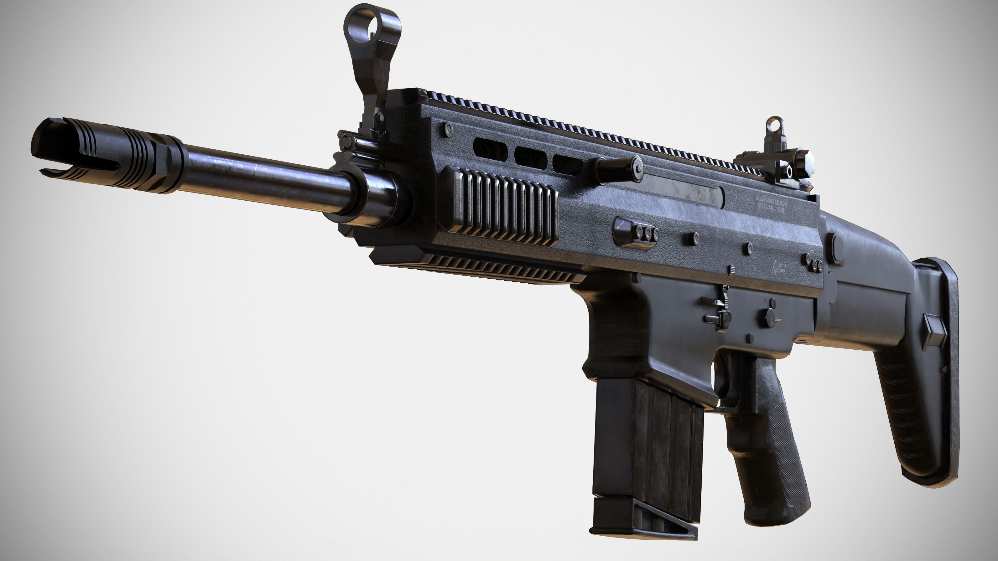 3D model FN SCAR - H - MK 17 - Highly Detailed - PBR - 3D Model VR / AR ...