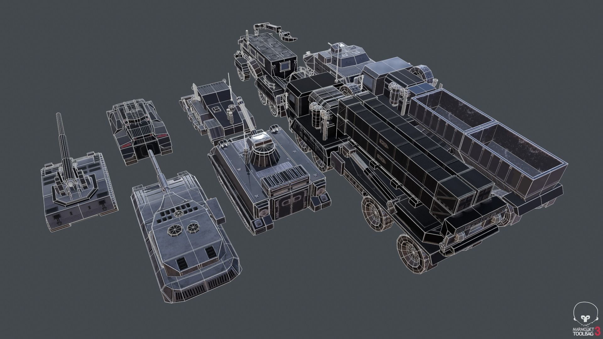 3D model Tanks for RTS Game Pack VR / AR / low-poly | CGTrader