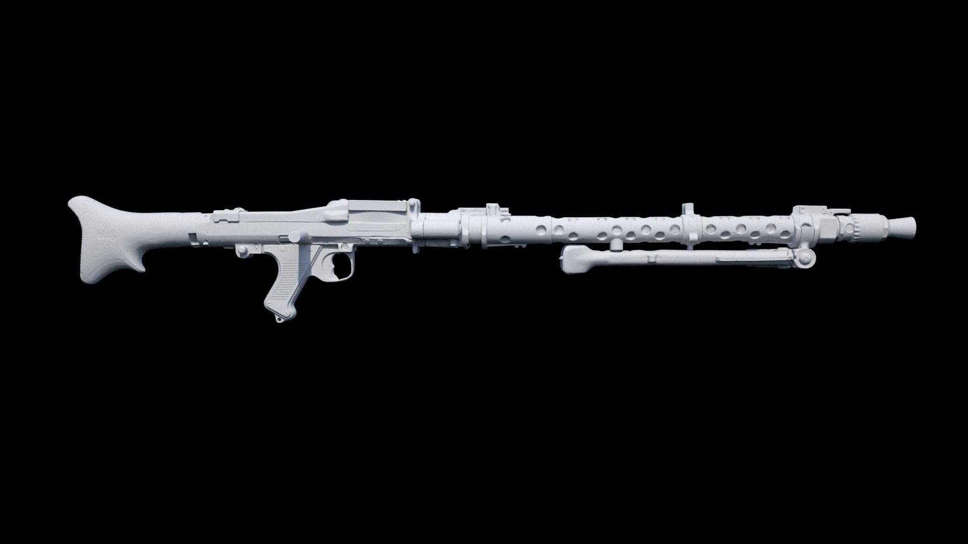 3D Scanned Deactivated MG34 DLT 19 Blaster Heavy Blaster Rifle 3D model ...