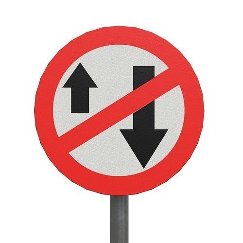 3D model One way SignBoard VR / AR / low-poly | CGTrader