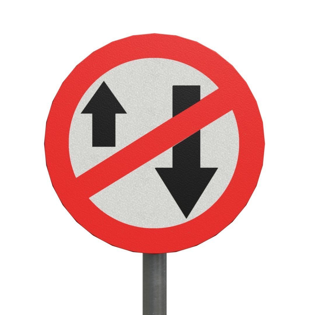 3D model One way SignBoard VR / AR / low-poly | CGTrader