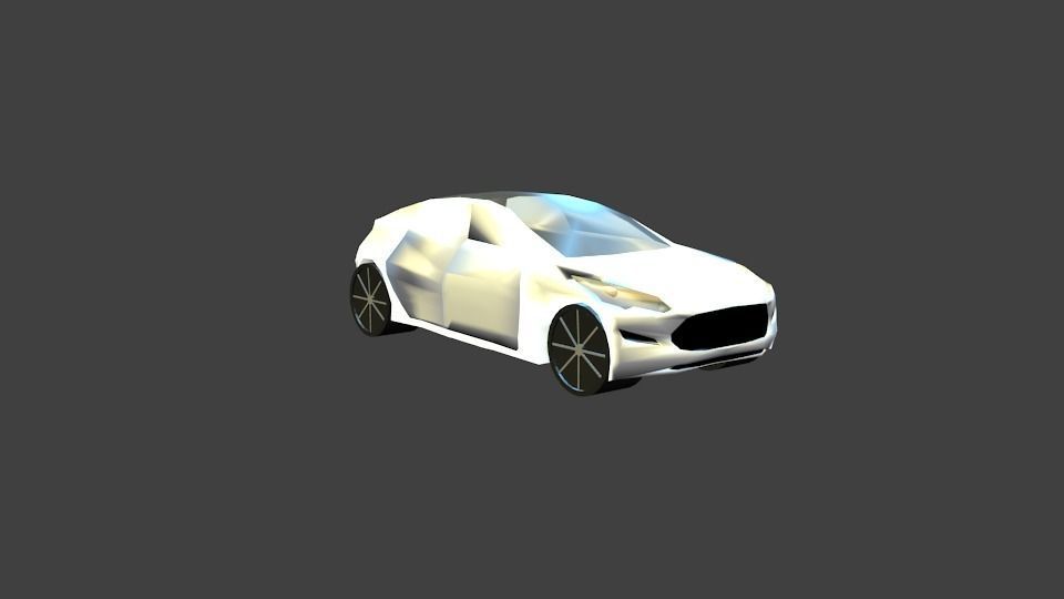 Tesla S Car Low Poly Model VR AR free VR / AR / low-poly 3D model ...