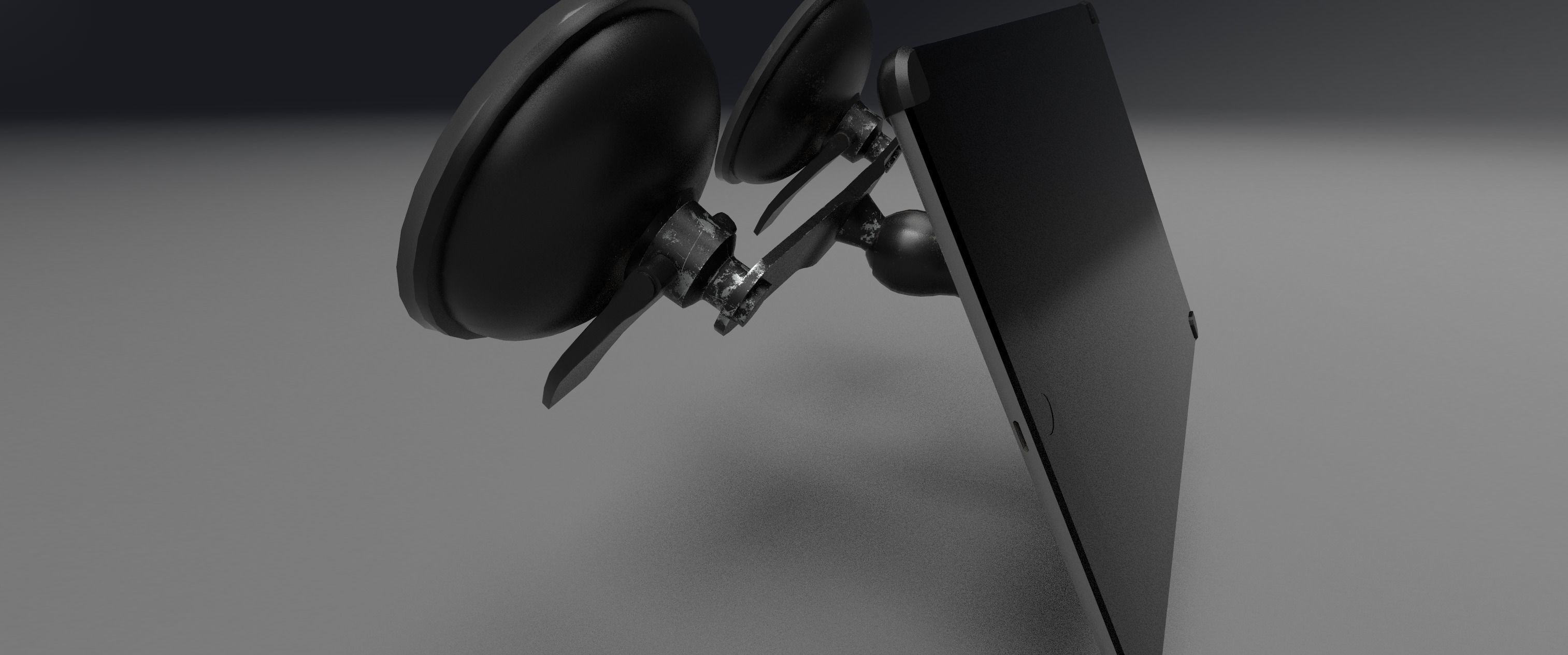 3D model Aircraft Electronic Flight Bag EFB Tablet with suction mount ...