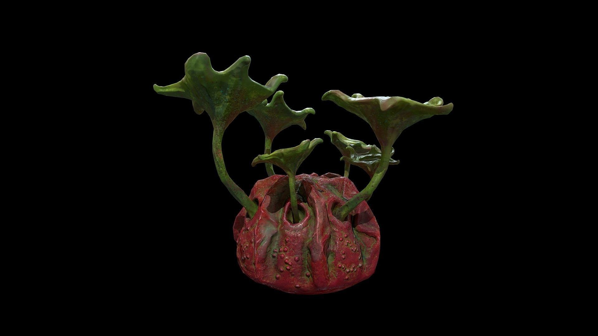 3D model Low poly alien plant environment asset VR / AR / low-poly ...