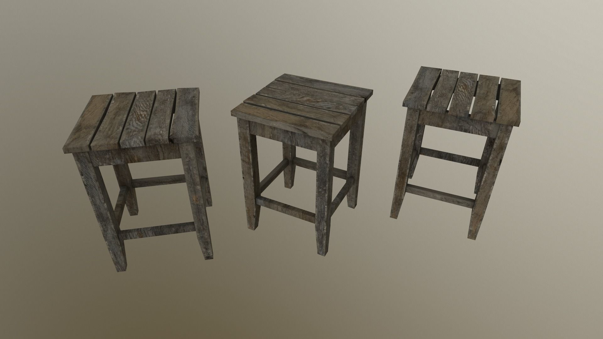 3D model Soviet Stool VR / AR / low-poly | CGTrader