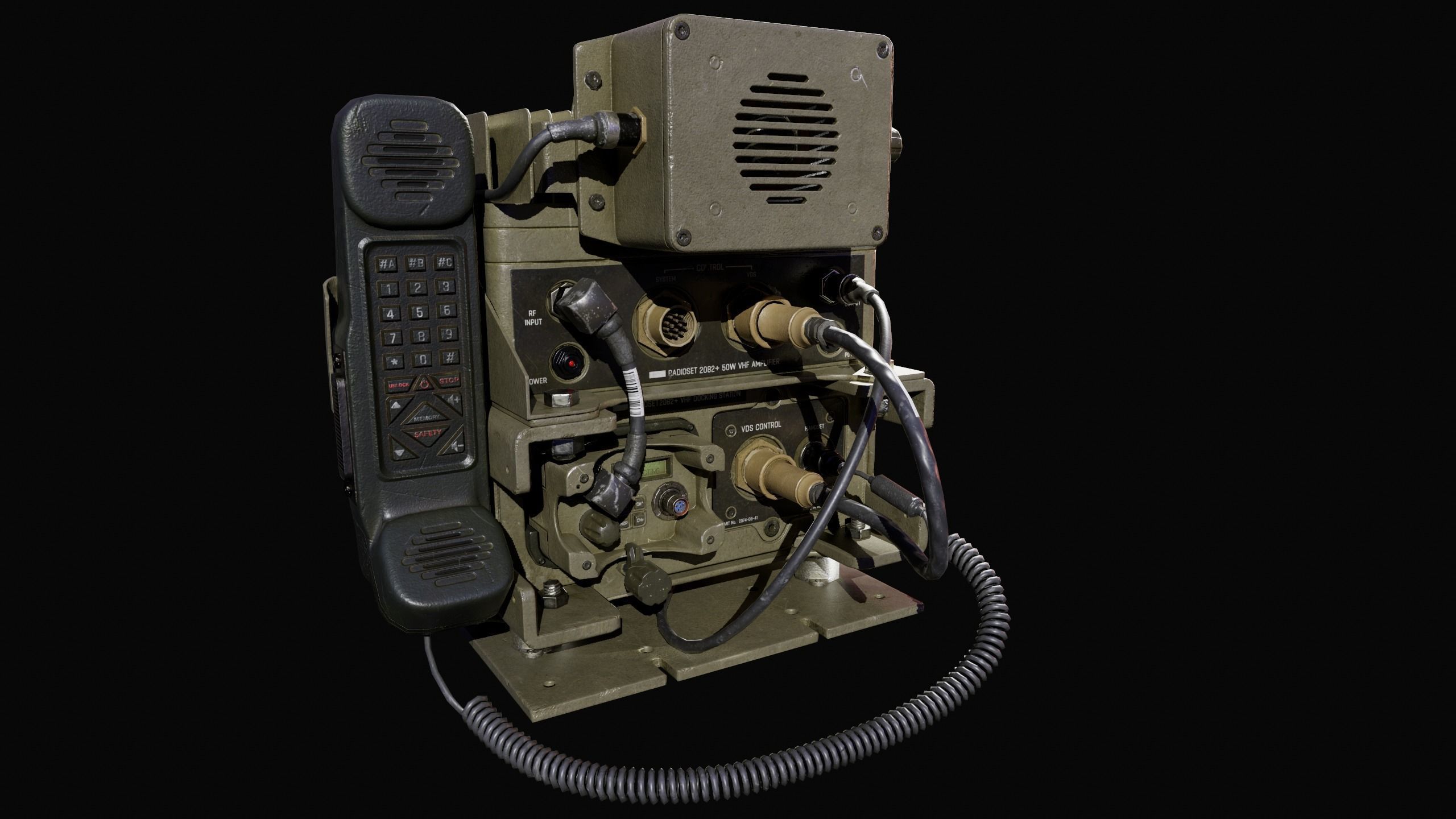 3D model Military radiostation PRC-2082 VR / AR / low-poly | CGTrader