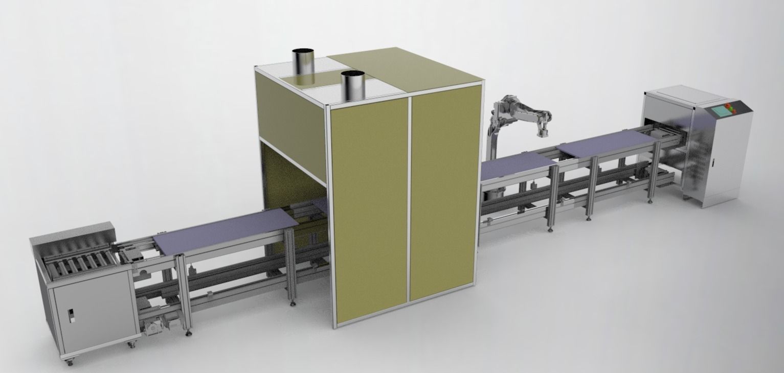 Double speed chain assembly line 3D model | CGTrader
