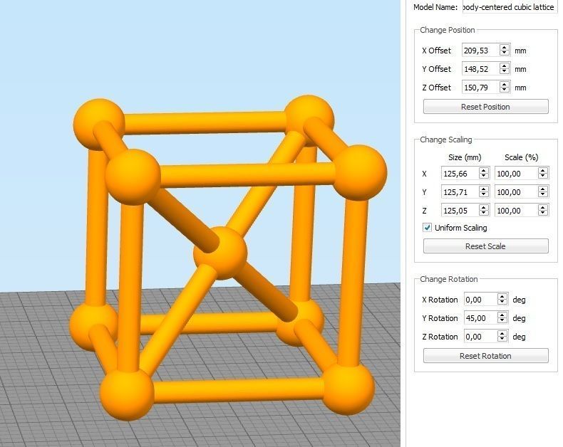 Crystal lattices of metals 3D model 3D printable | CGTrader