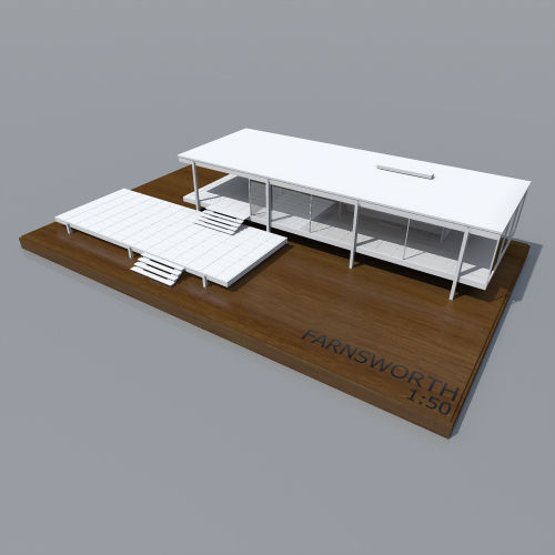 MODEL FARNSWORTH HOUSE free 3D model | CGTrader