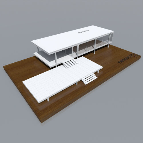 MODEL FARNSWORTH HOUSE free 3D model | CGTrader