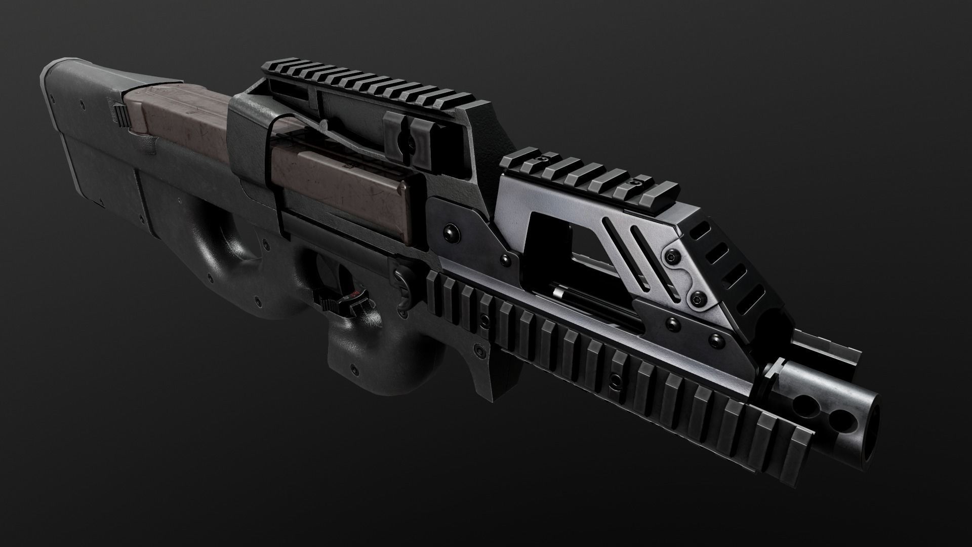 3D model FN P90 Sub Machine Gun VR / AR / low-poly | CGTrader